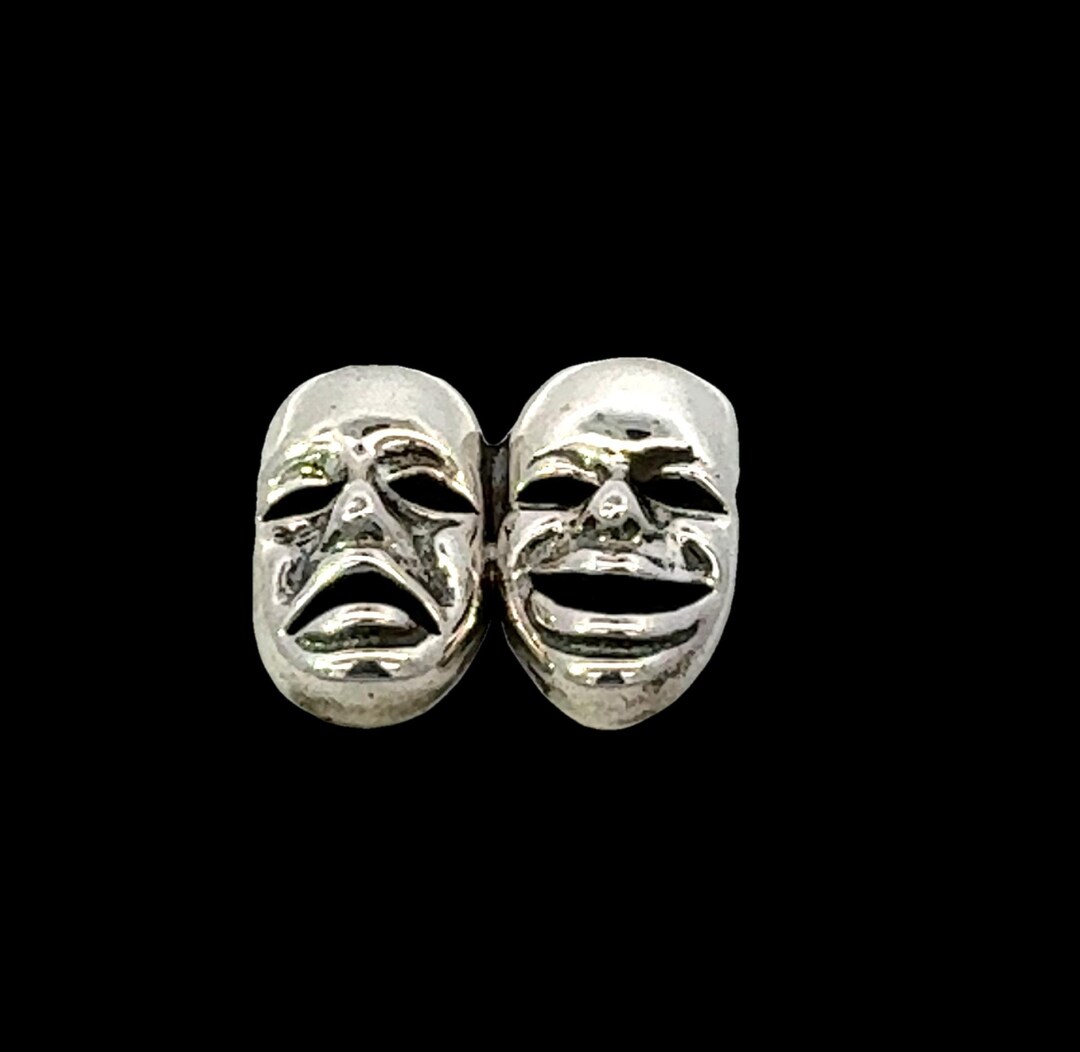 Vintage Silver Comedy and Tragedy Theater Drama Mask Pin - Etsy