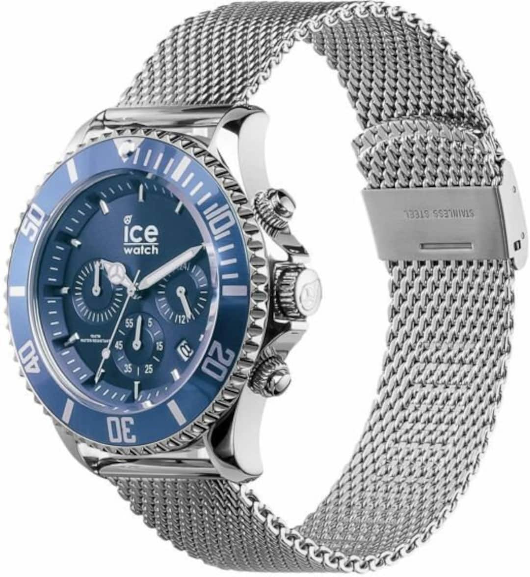 New Ice Watch, Quartz Blue Dial With Chronograph Stainless Steel Watch ...