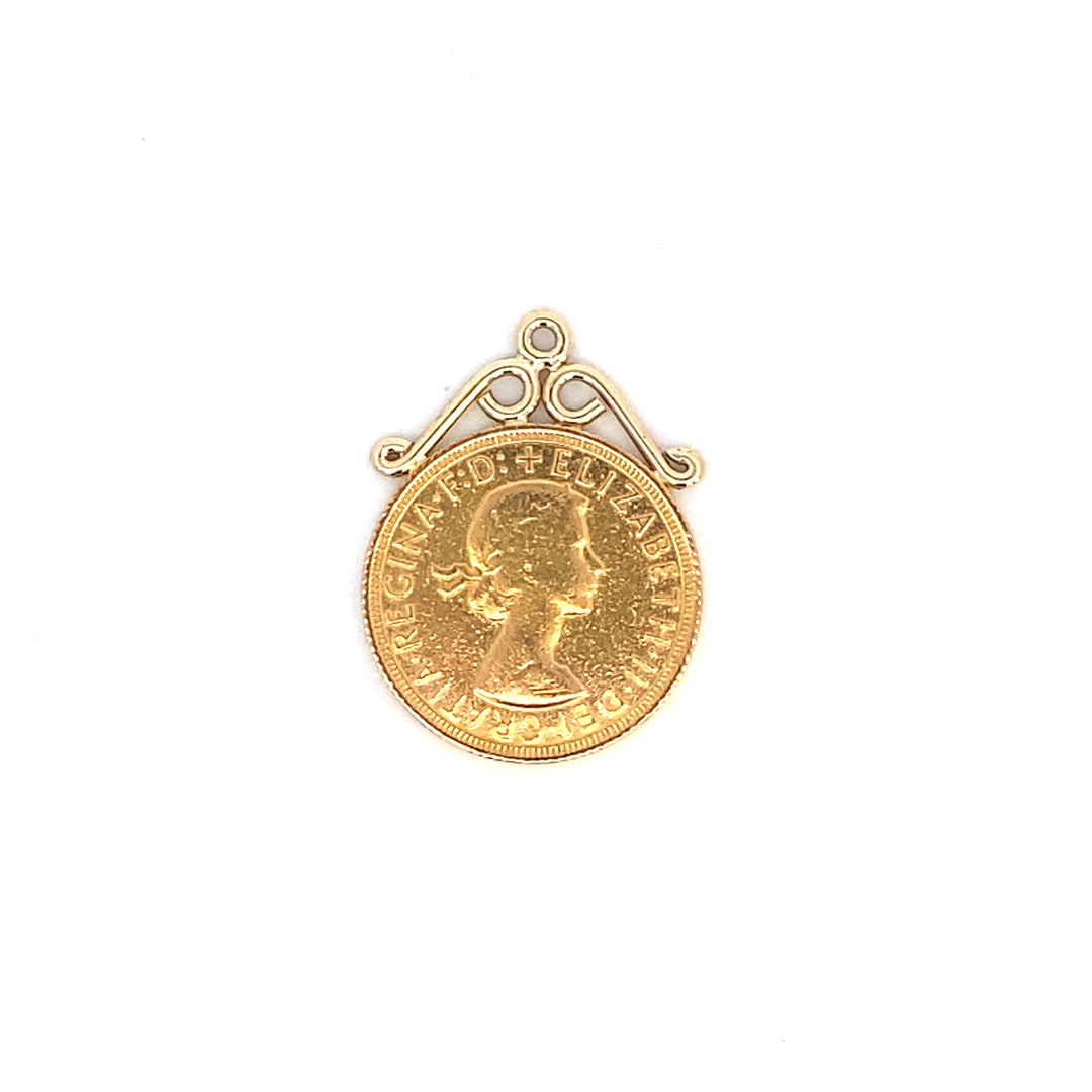 Solid Gold Australian Sovereign Coin Pendant - Etsy