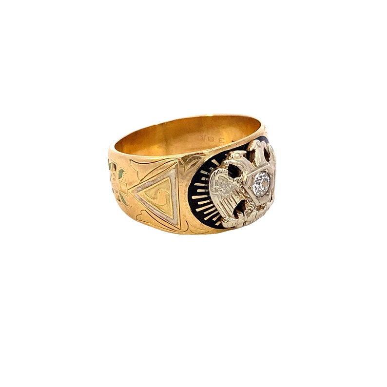 Double Eagle 32nd Degree Masonic Men's Ring - Etsy