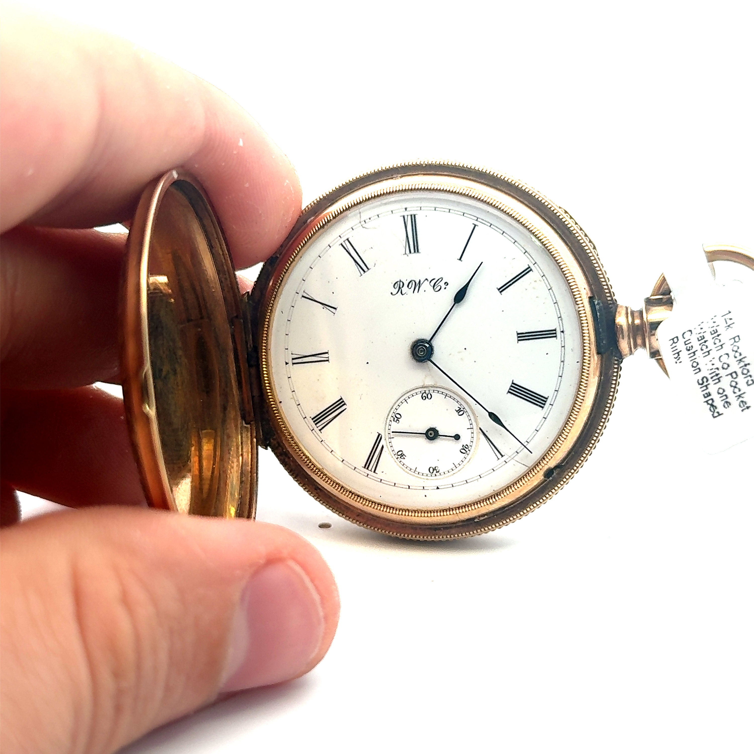 Rockford Watch Co. Pocket Watch With Cushion Shaped Ruby - Etsy