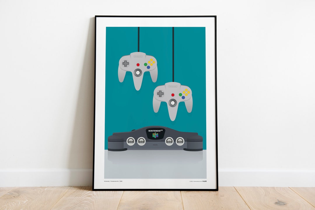 Nintendo 64 - Iconic 1990's Video Games Console - Illustration Flat ...