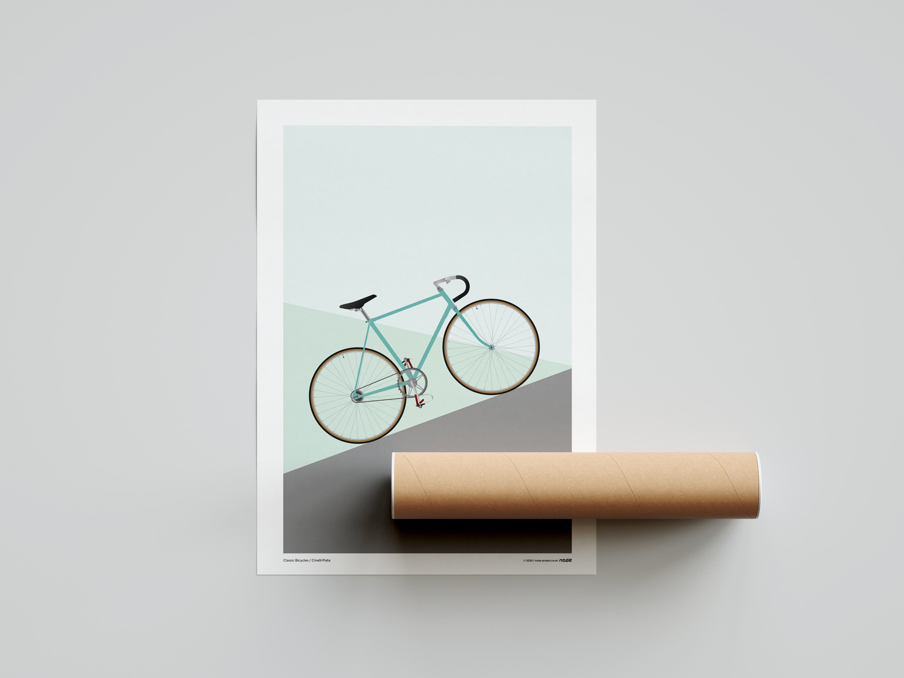 Cinelli Pista Racing Bike - Illustration Graphic Print Poster ...