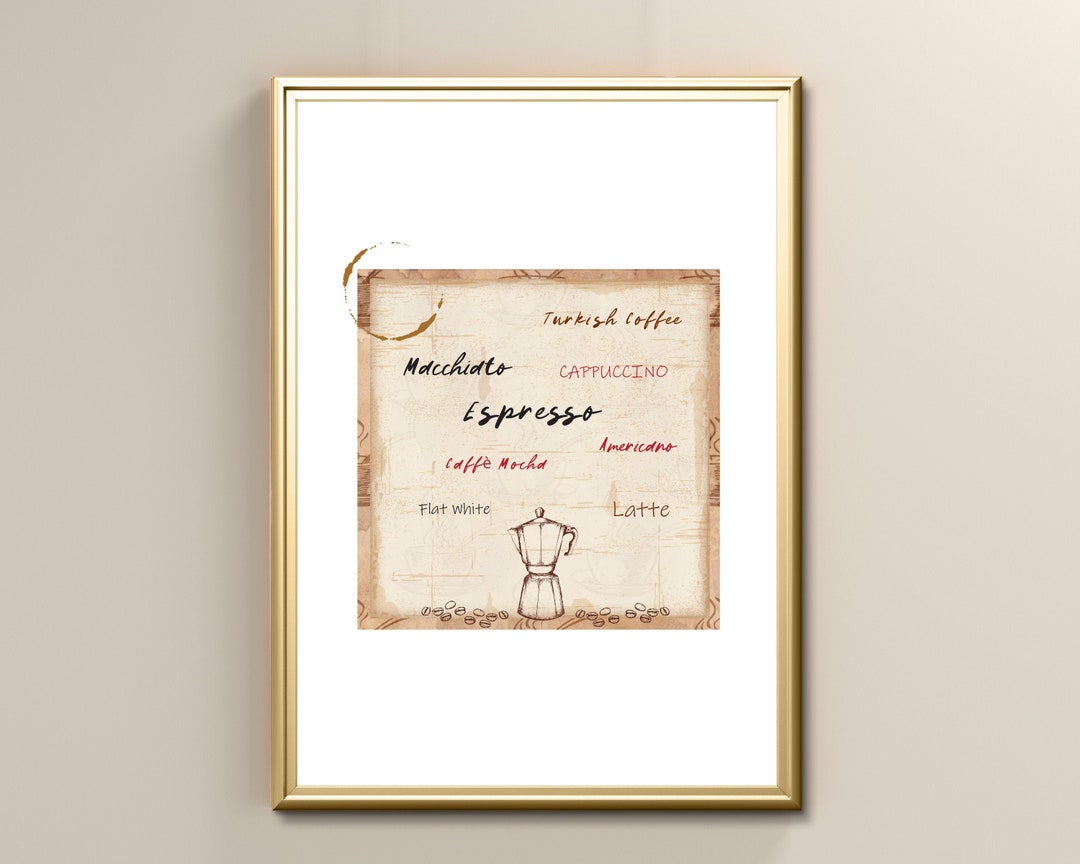 Coffee Printable Wall Art Print, Food Art Prints, Home Kitchen Art ...