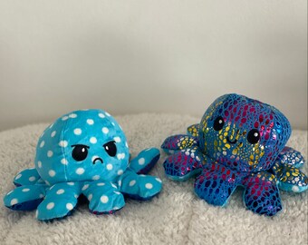 Rainbow Reversible Octopus | Etsy