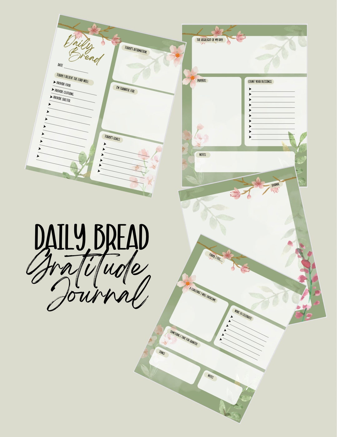 Gratitude Journal Digital Prayer Journal Digital File Daily Devotional ...