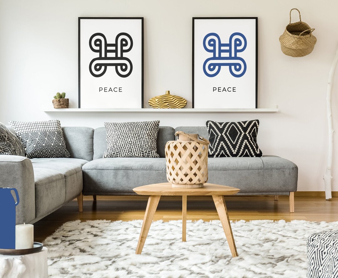 Peace Print | Adinkra Symbol Print | African Print | | Modern Wall Art ...