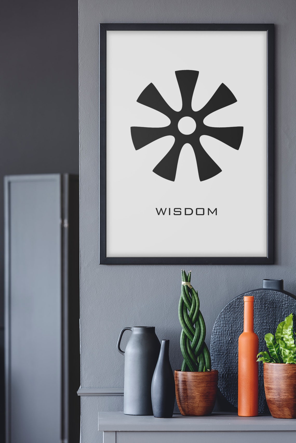 Wisdom Print | Adinkra Symbol Print | African Print | Modern Wall Art ...