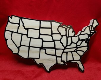 Paintable Usa Map - Etsy