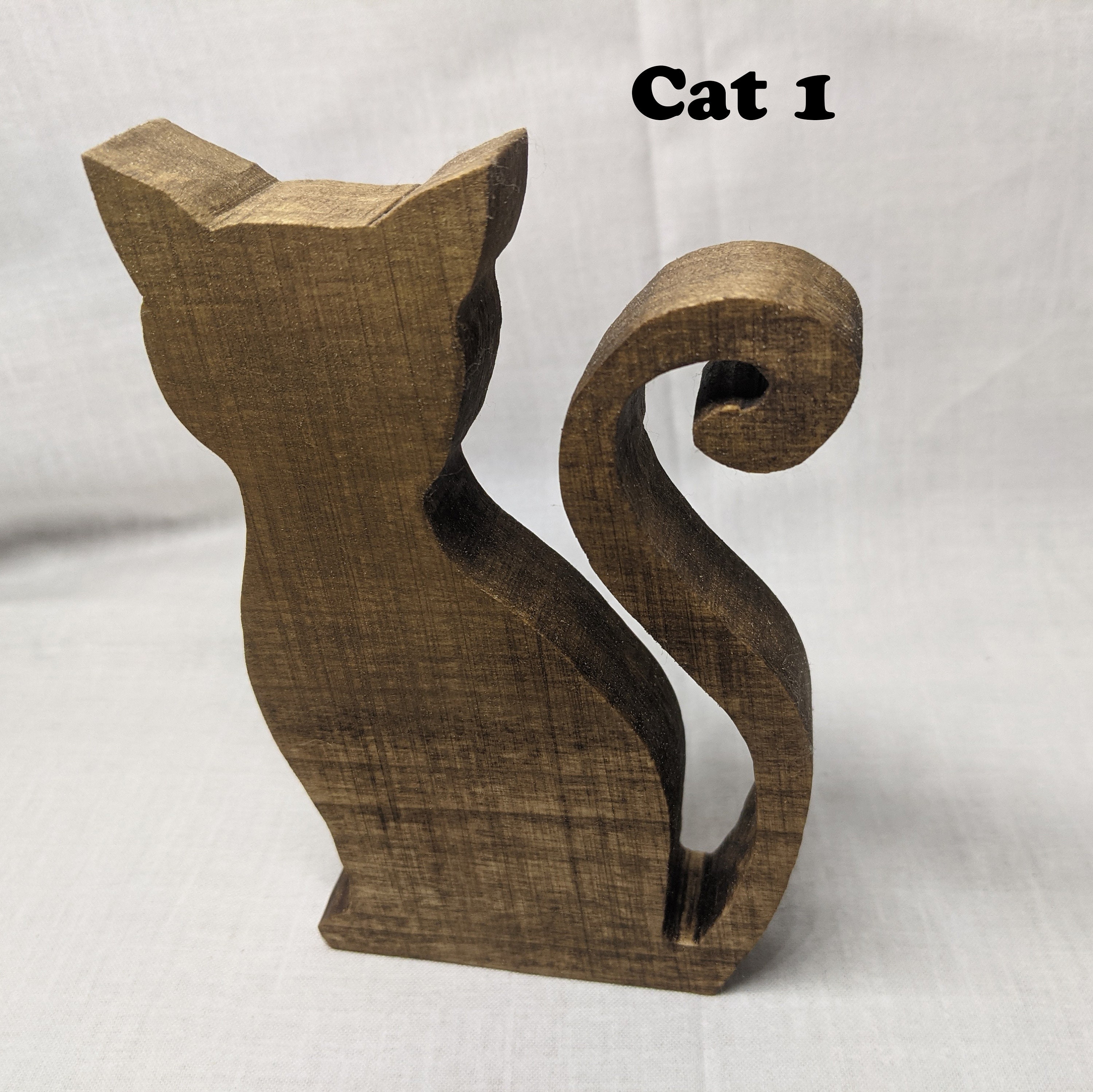 Wooden Cats - Etsy