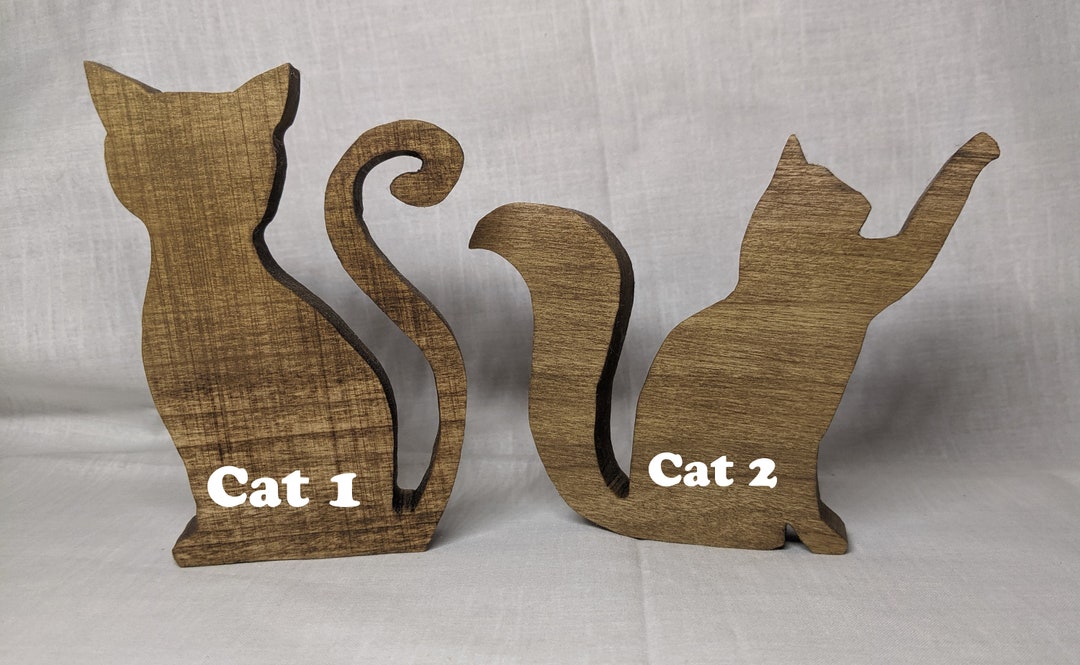Wooden Cats - Etsy