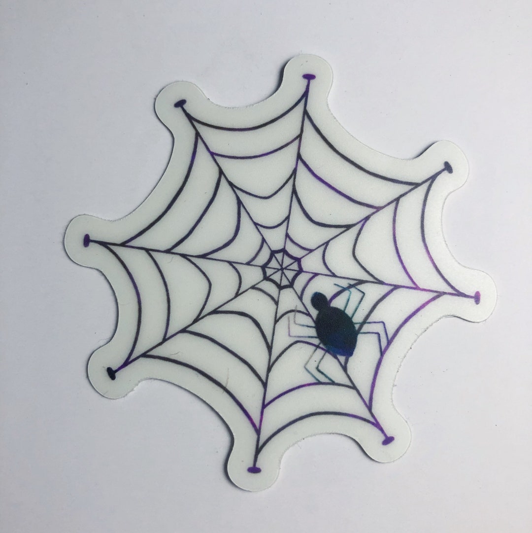 Glow-in-the-dark Spider Web Sticker - Etsy