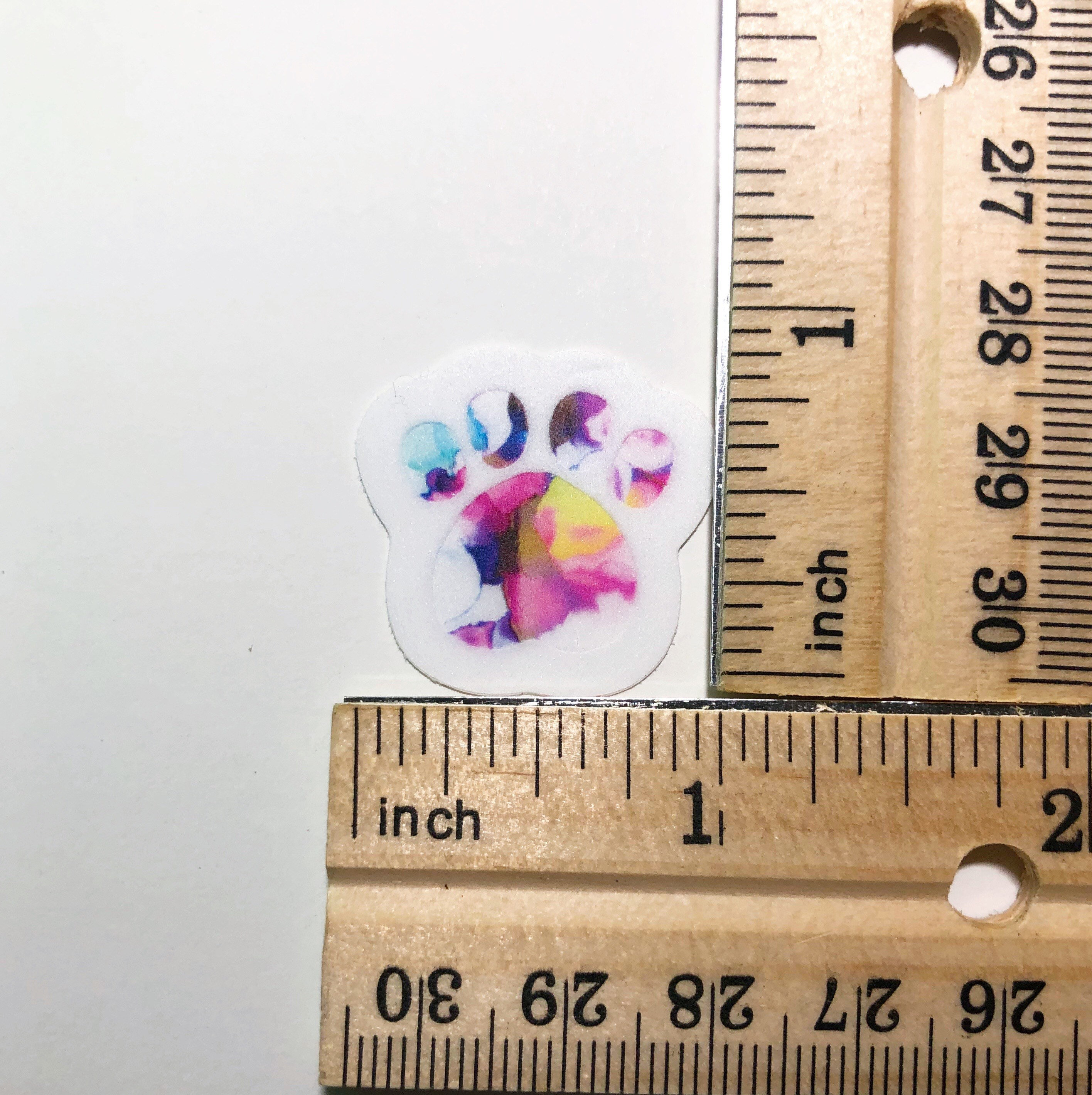 Mini Colorful Frosted Paw Print Sticker - Etsy