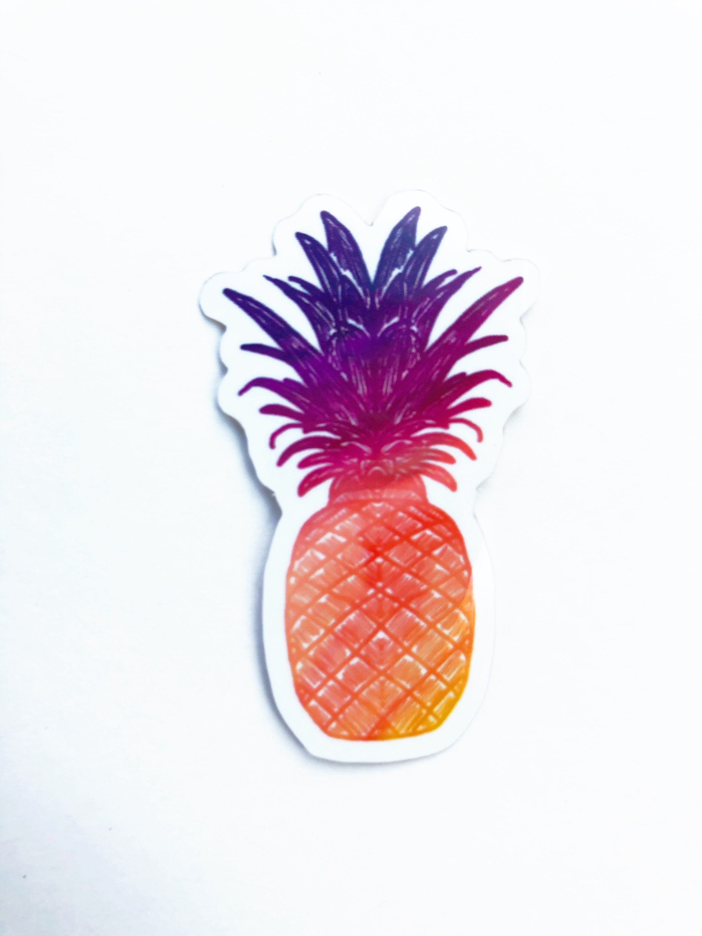 Sunset Pineapple, Small Glossy Sticker - Etsy