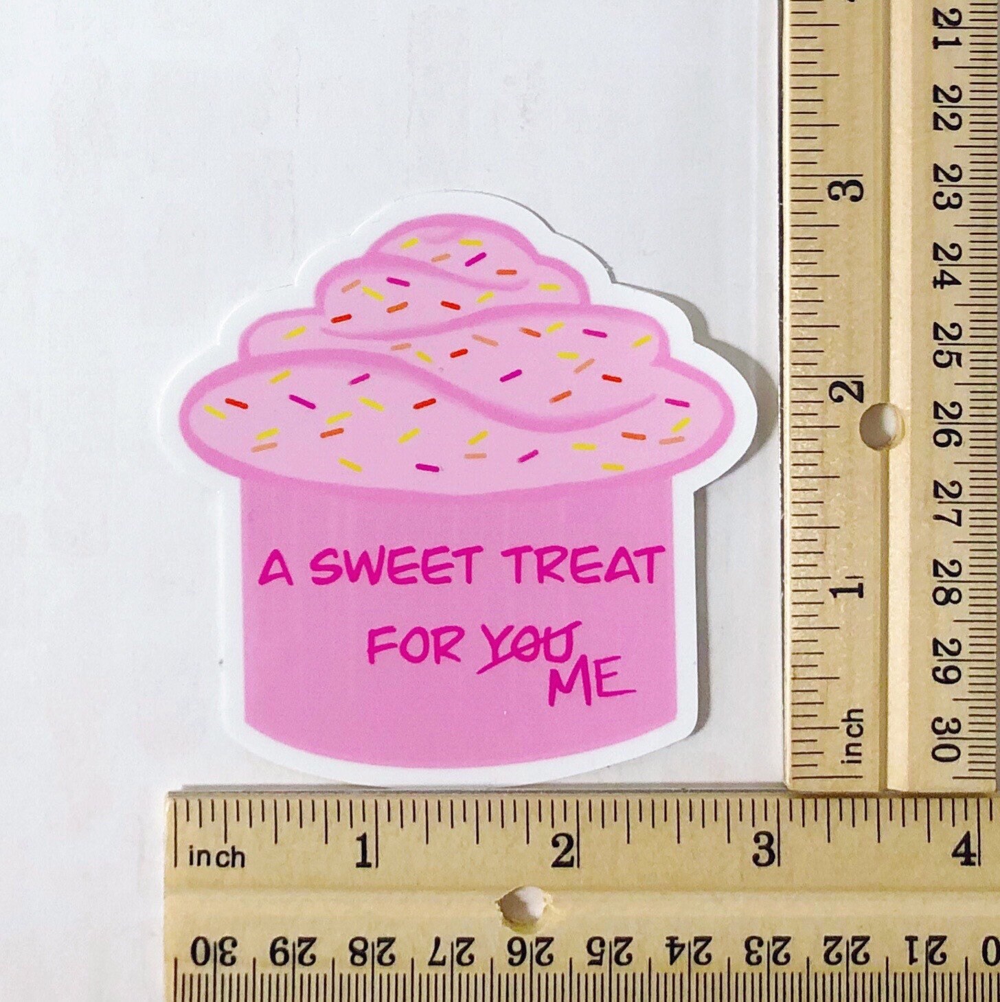 Valentine Sweet Treat, Cupcake Sticker - Etsy