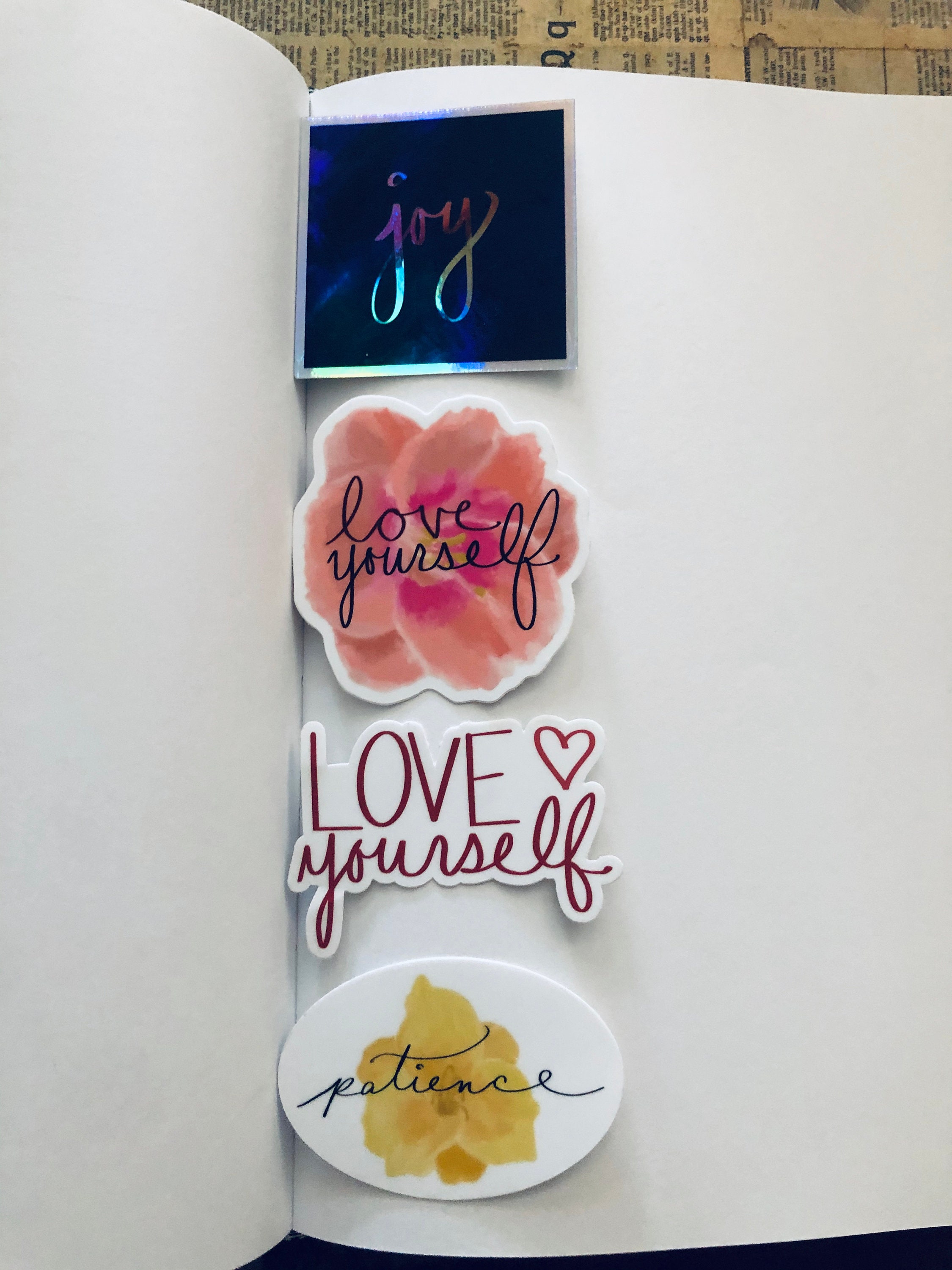 Patience Sticker With Lemon Day Lily Flower - Etsy