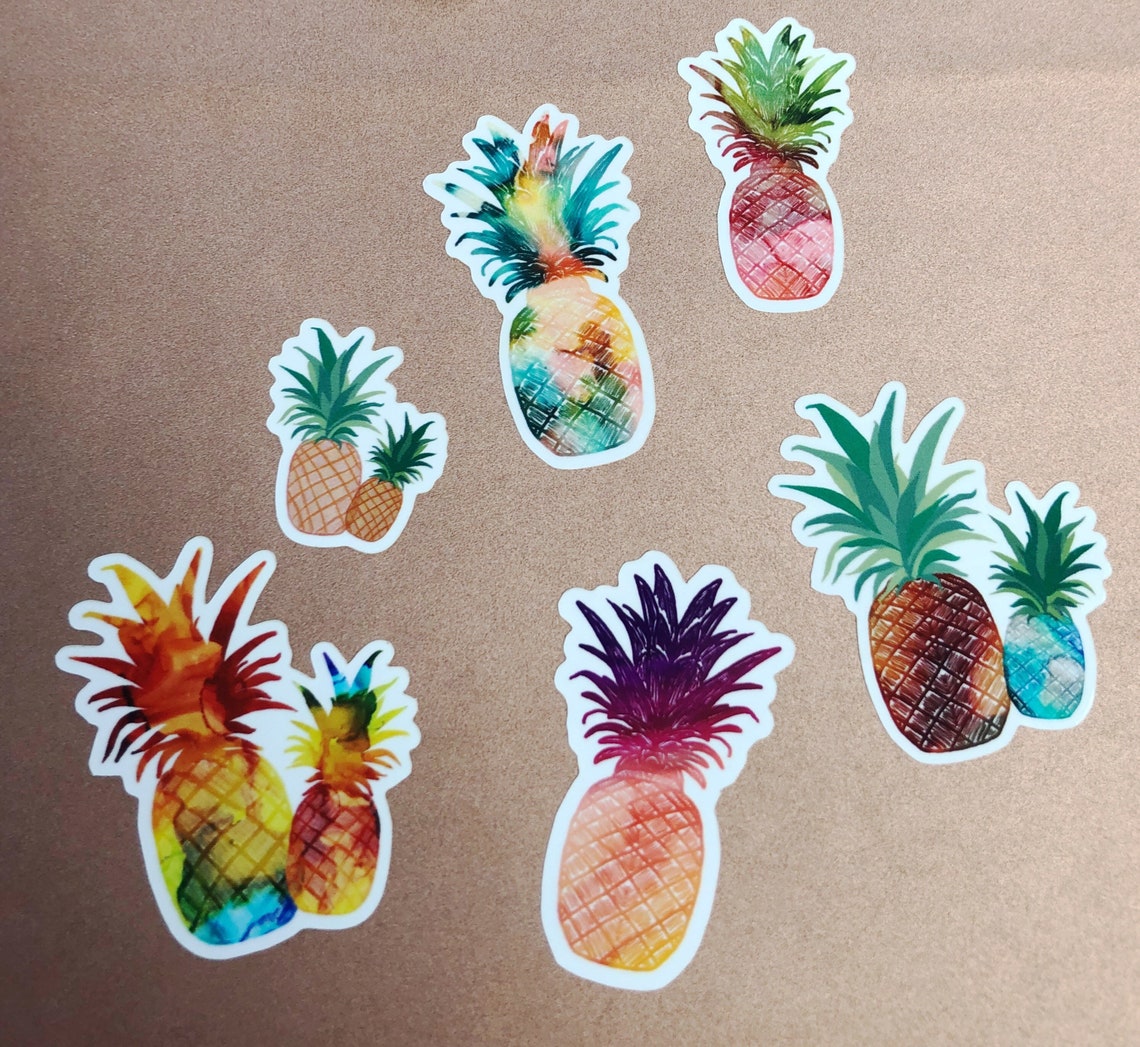 Sunset Pineapple, Small Glossy Sticker - Etsy