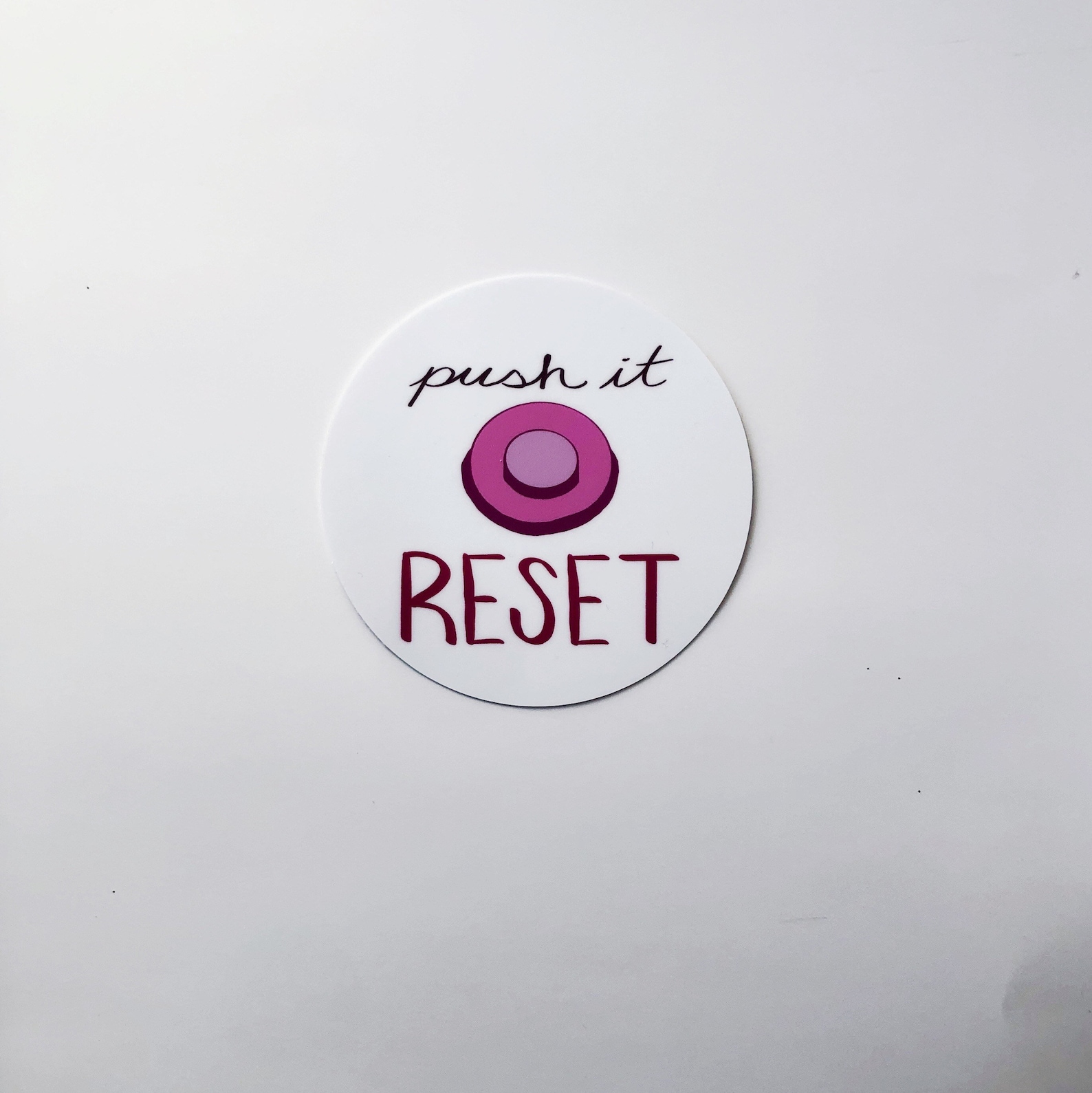 Reset Button, Push It; Round Sticker - Etsy