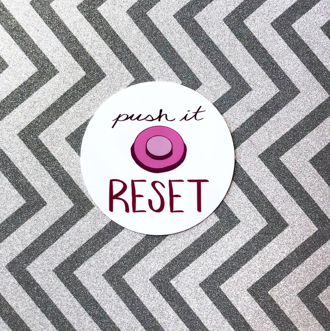 Reset Button, Push It; Round Sticker - Etsy