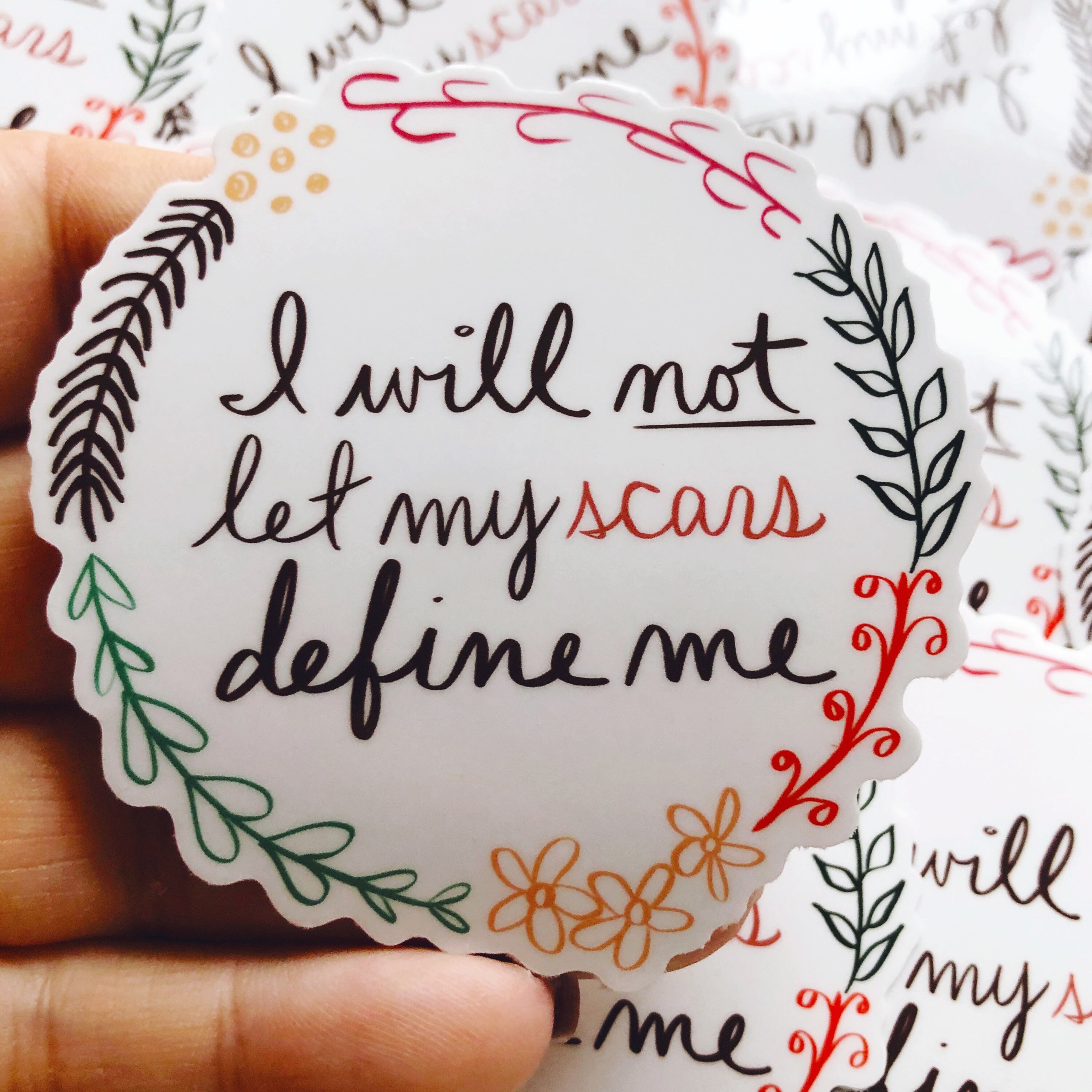 I Will Not Let My Scars Define Me Sticker - Etsy