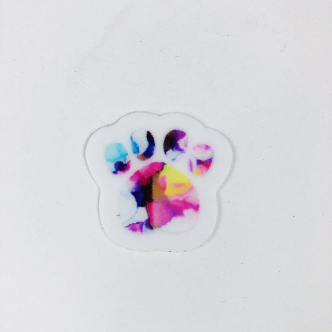 Mini Colorful Frosted Paw Print Sticker - Etsy