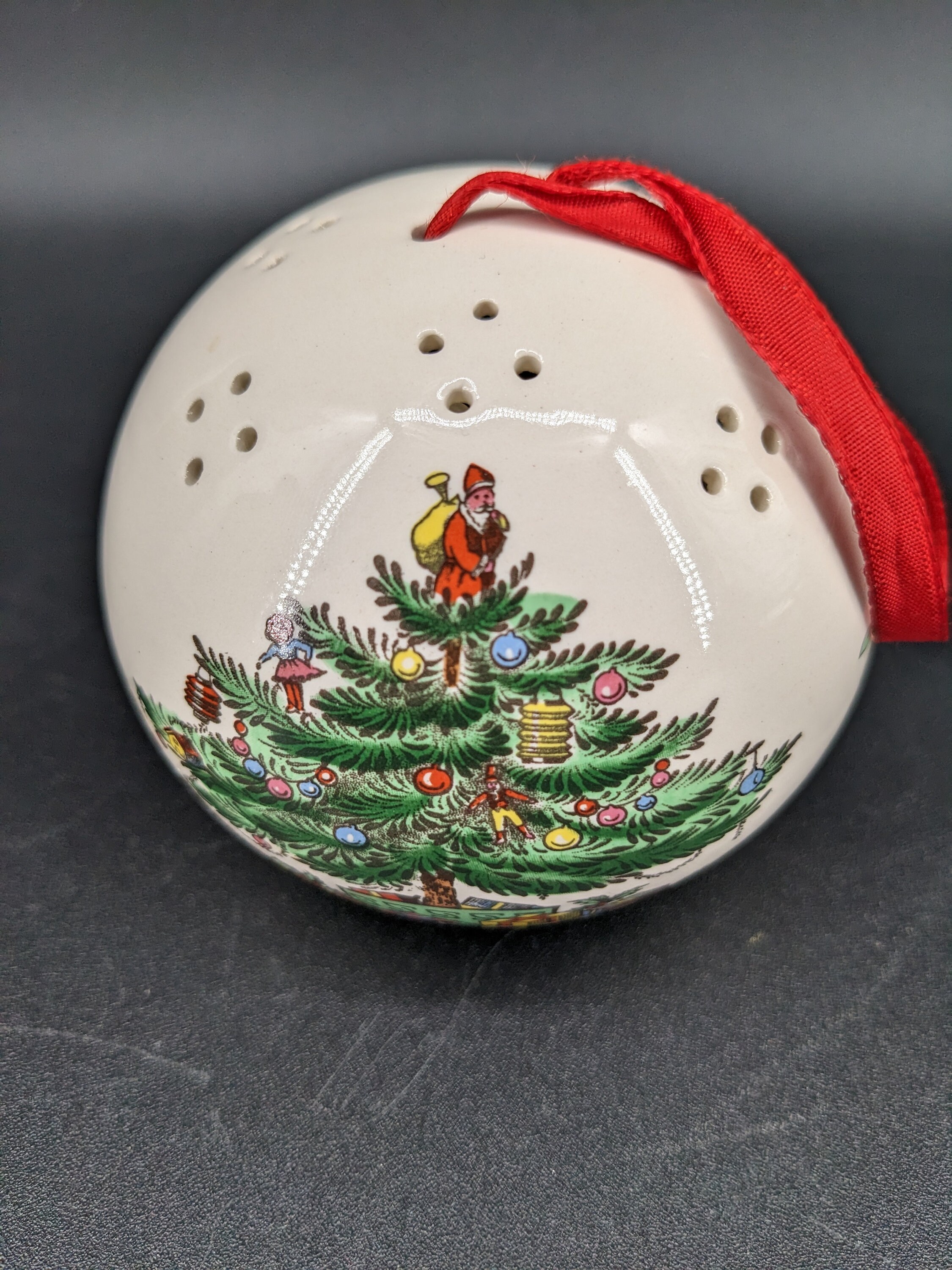 Vintage Spode England Porcelain Christmas Pomander Ball, Ornament ...