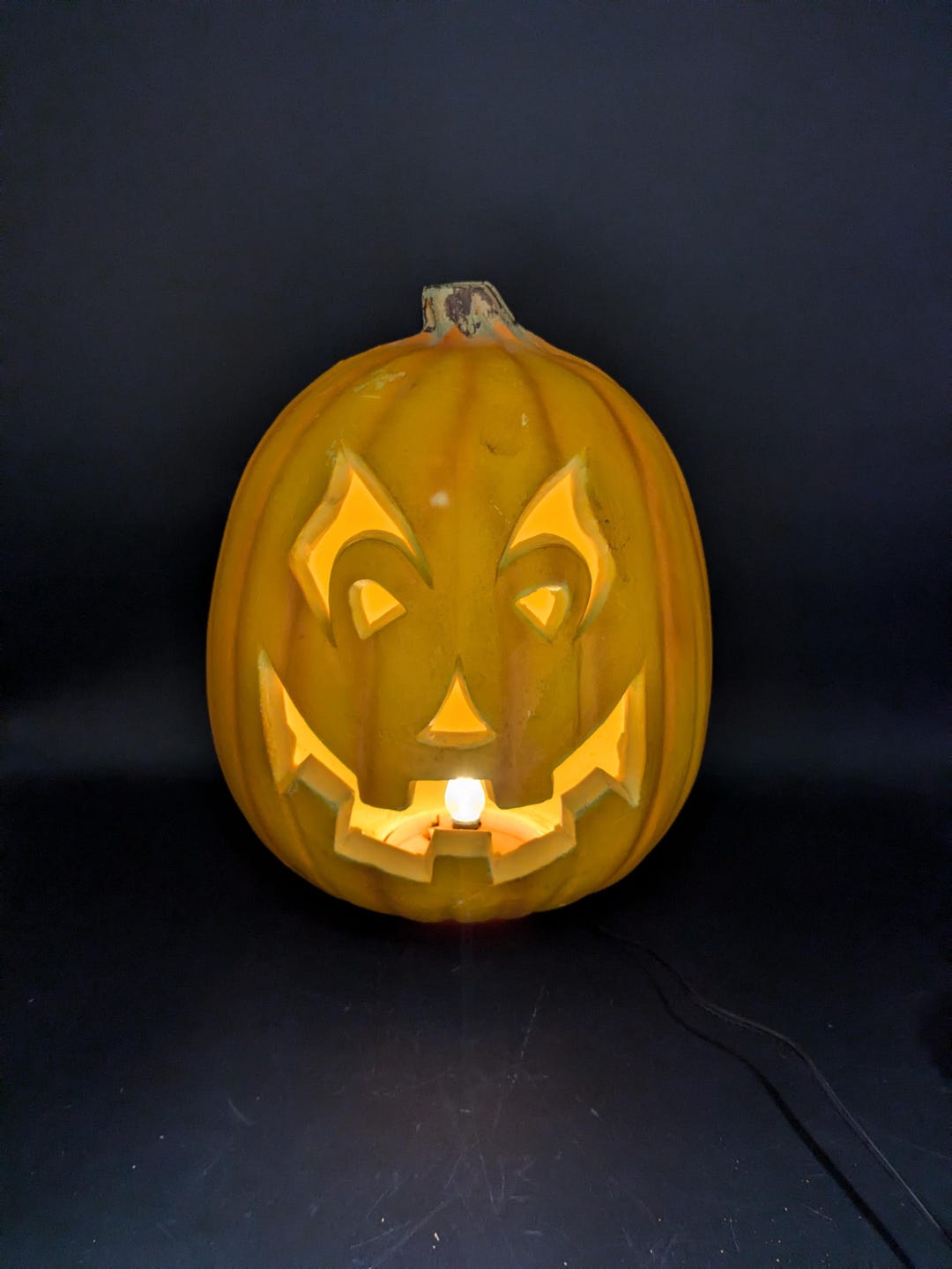 Vintage Funrise Foam Plastic Blow Mold Light up Jack O Lantern ...