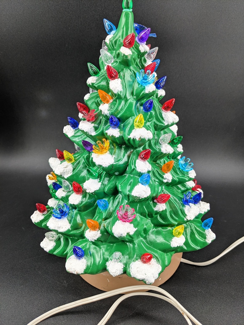 Vintage 1970's Ceramic Light up Christmas Tree 13 1/2'' - Etsy