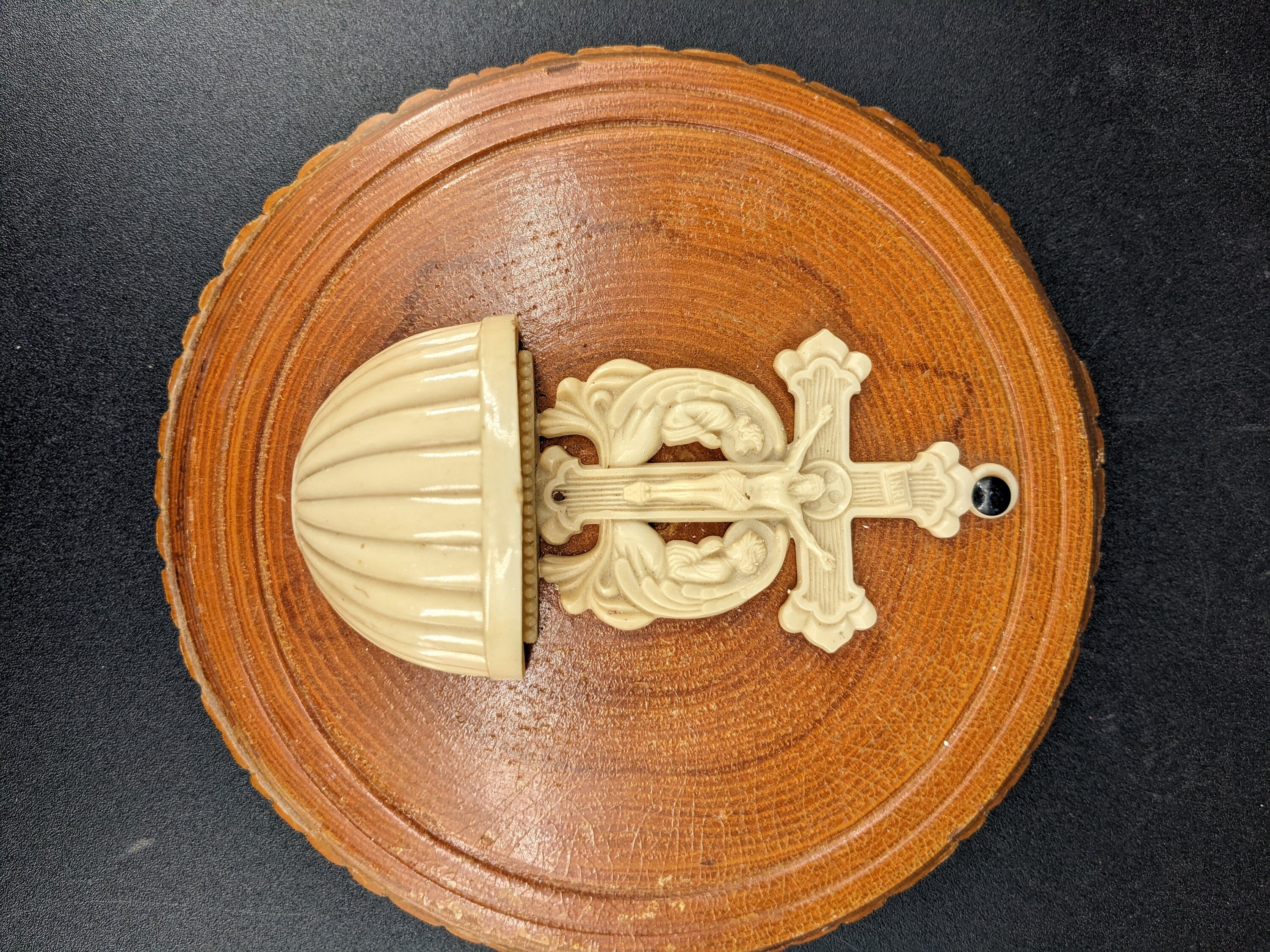 Vintage Holy Water Font Wall Hanging Plastic on Wood Mount - Etsy