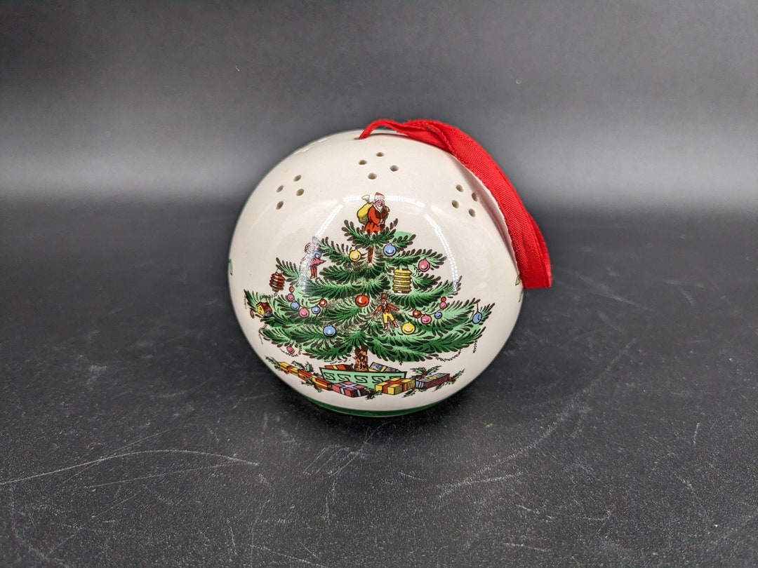 Vintage Spode England Porcelain Christmas Pomander Ball, Ornament ...