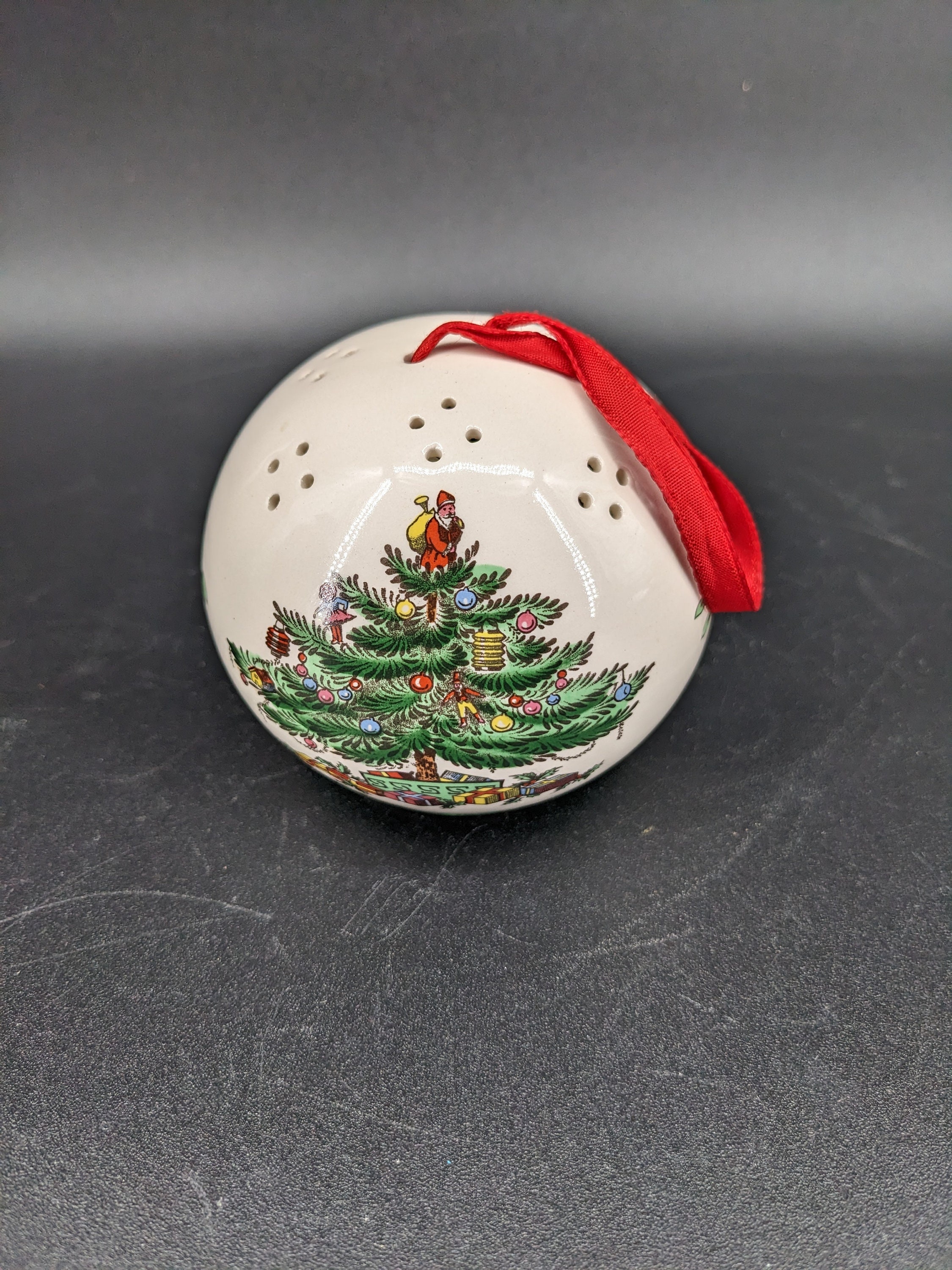 Vintage Spode England Porcelain Christmas Pomander Ball, Ornament ...
