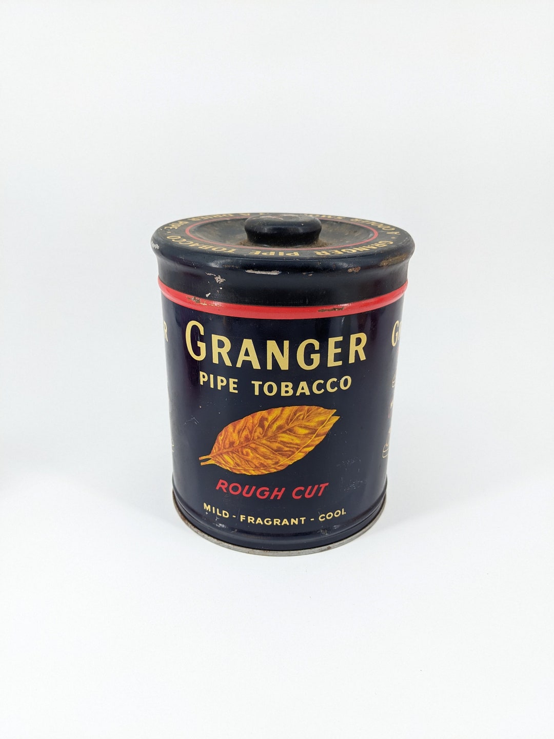 Vintage Granger Rough Cute Pipe Tobacco 6'' Tin Empty - Etsy