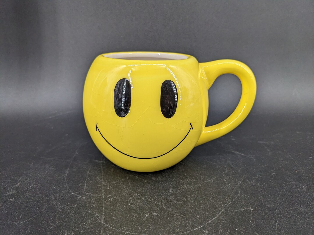 Yellow Smiley Face Coffee Mug, Pier 1 Imports - Etsy