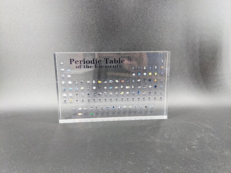 Acrylic Periodic Table of Elements Desk Display 7 - Etsy