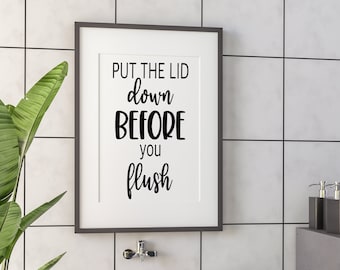 Put the Lid Down - Etsy