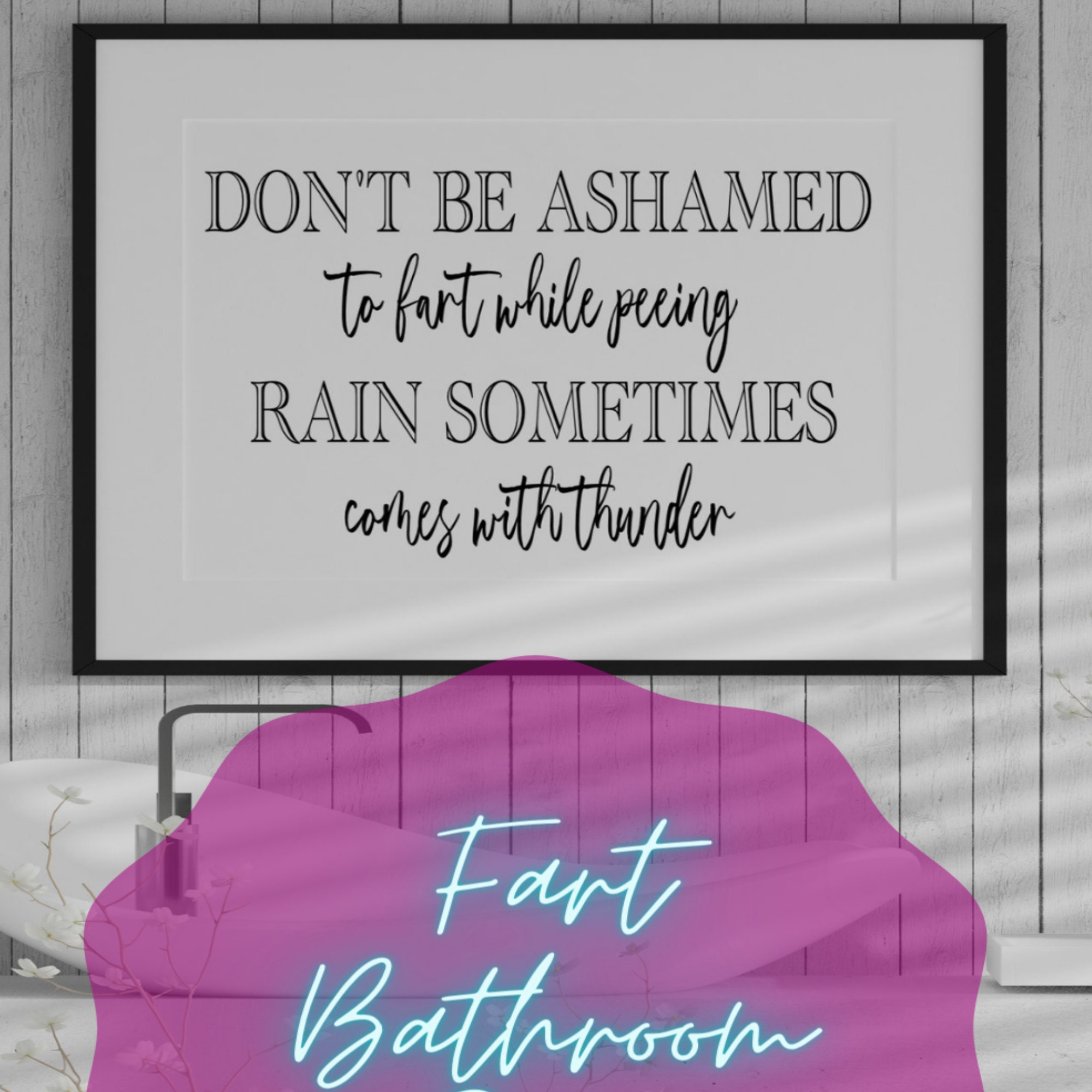Printable Bathroom Sign Sarcastic Home Decor Fart Gifts - Etsy