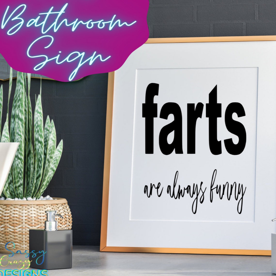 Farts Are Always Funny Printable Bathroom Sign Sarcastic Home - Etsy