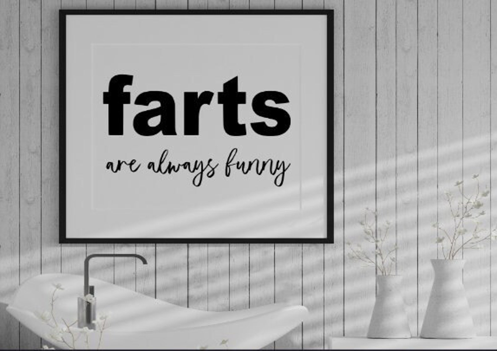 Farts Are Always Funny Printable Bathroom Sign, Sarcastic Home Decor ...