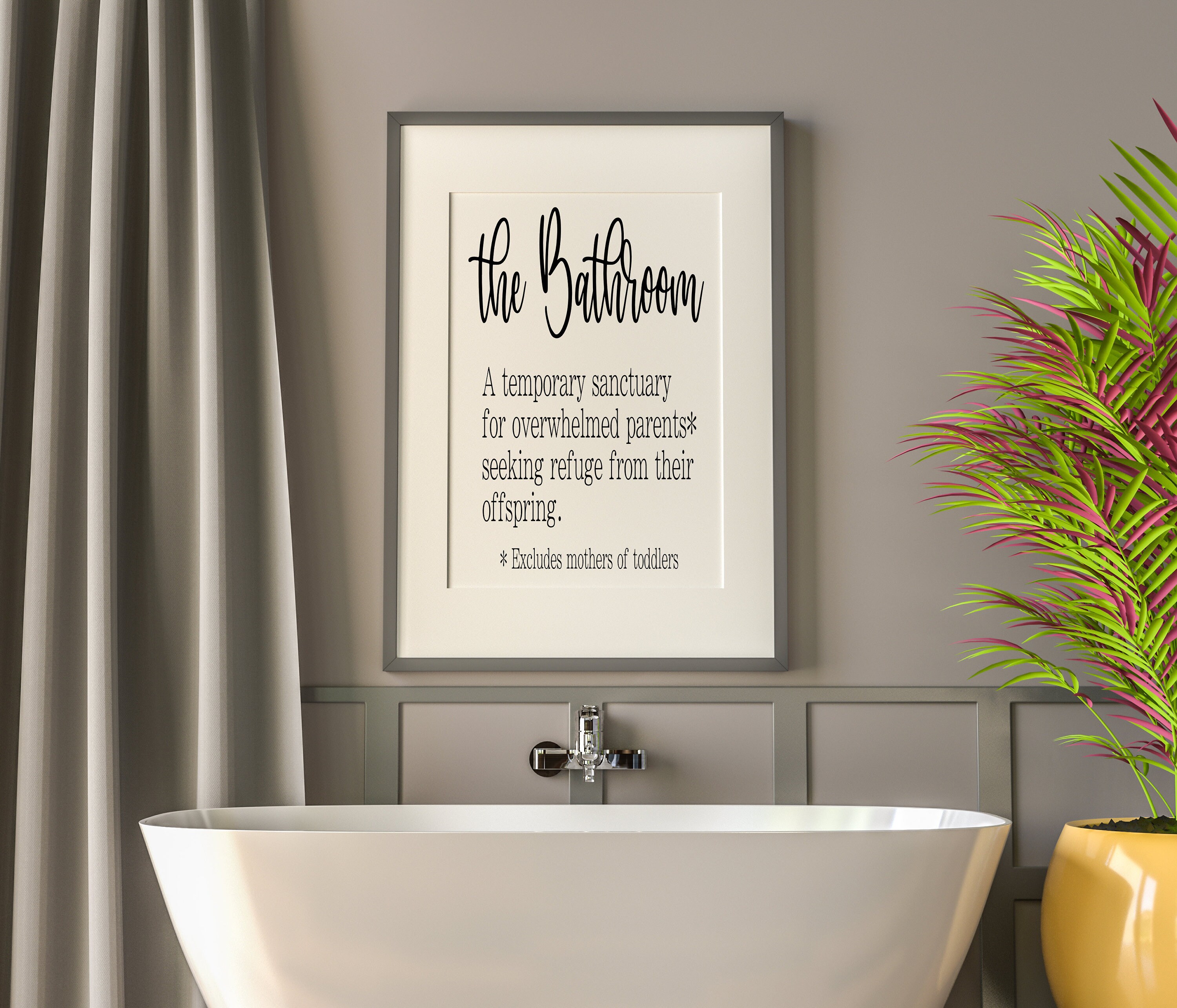 Funny Restroom Signs, Restroom Wall Art, Humorous Bathroom Digital Art ...