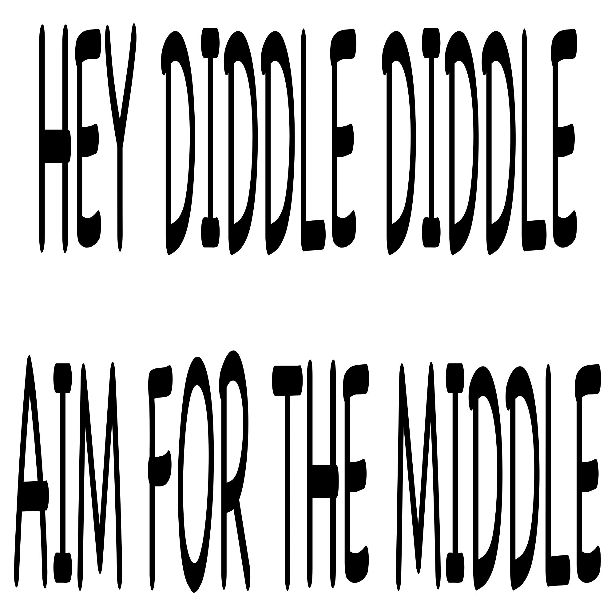 Hey Diddle Diddle Aim for the Middle Printable Bathroom Sign - Etsy