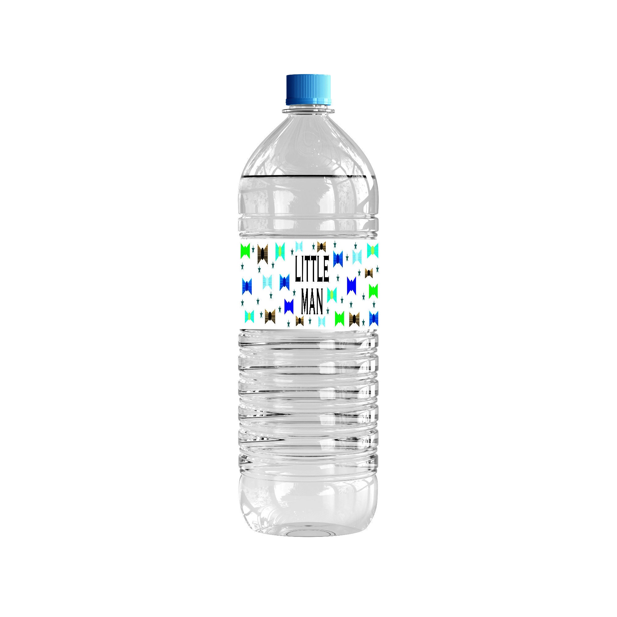 Bow Tie Baby Shower, Little Man Baby Shower, Printable Water Bottle ...