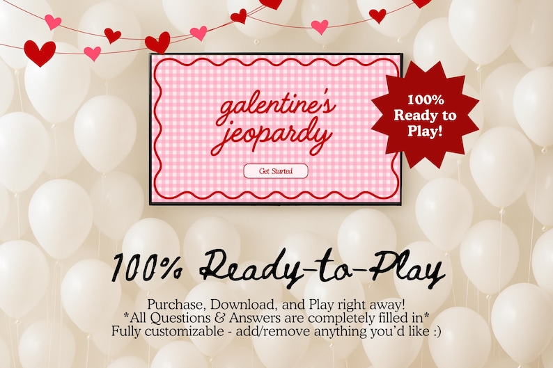Galentine’s Party Jeopardy - 100% Ready-to-play Valentine’s Game ...