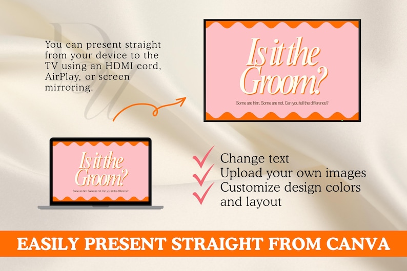 Bachelorette Party Game: is It the Groom? - Editable Canva Template ...
