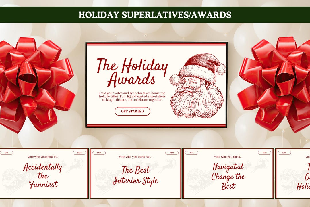 Christmas Party Game: Holiday Awards/superlatives - Editable Canva ...
