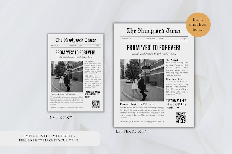 Fully EDITABLE INSTANT DOWNLOAD Canva Template Newspaper - Etsy