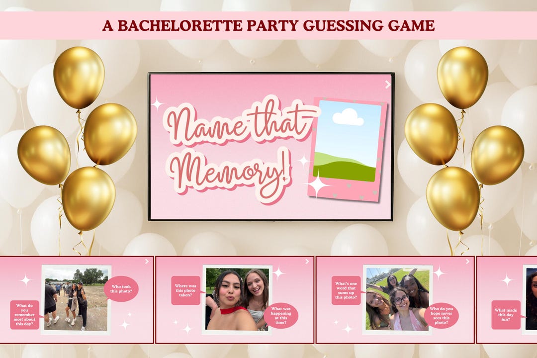 Bachelorette Party Guessing Game: Name That Memory (editable Canva ...
