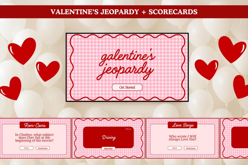 Galentine’s Party Jeopardy - 100% Ready-to-play Valentine’s Game ...