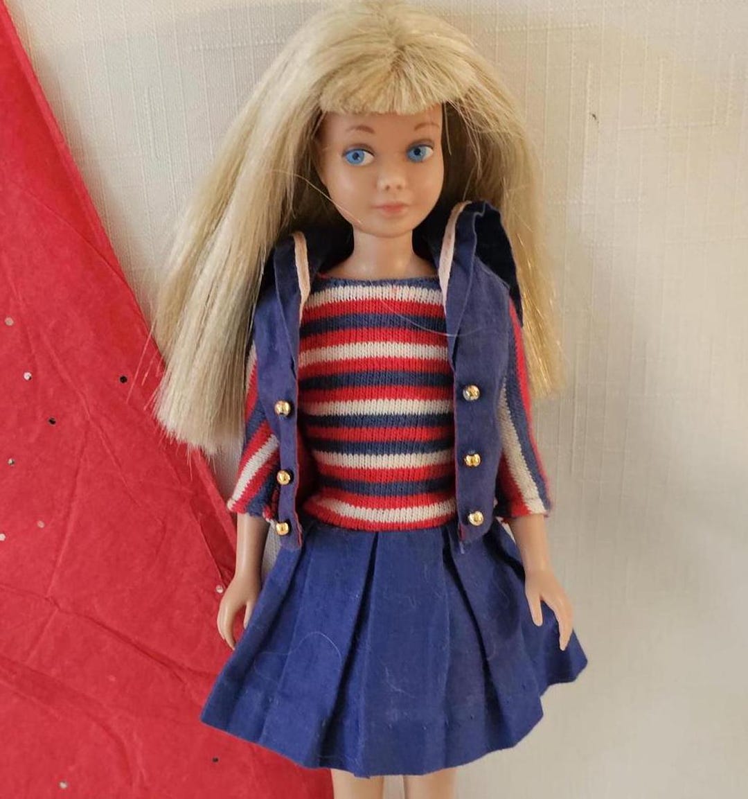 Vintage Barbie Skipper "ship Ahoy" # 1918. Red, White, Blue Dress and ...