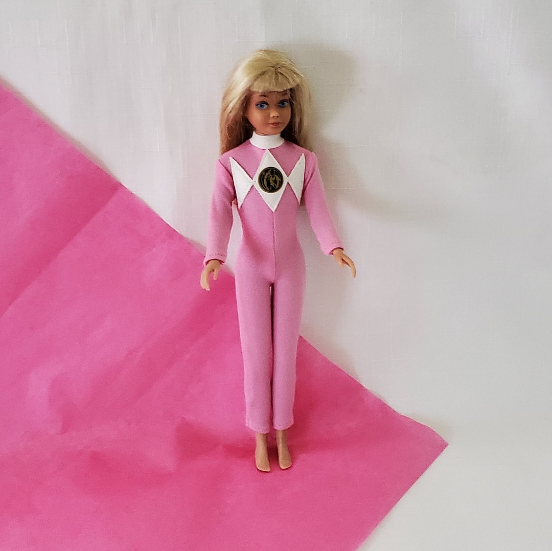 Vintage Barbie Skipper Pink Power Ranger Outfit, 1990s Power Ranger ...