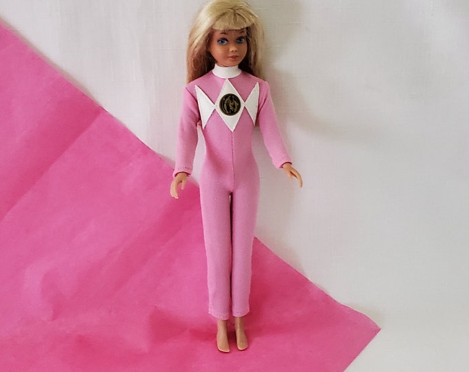 Vintage Barbie Skipper Pink Power Ranger Outfit, 1990s Power Ranger ...